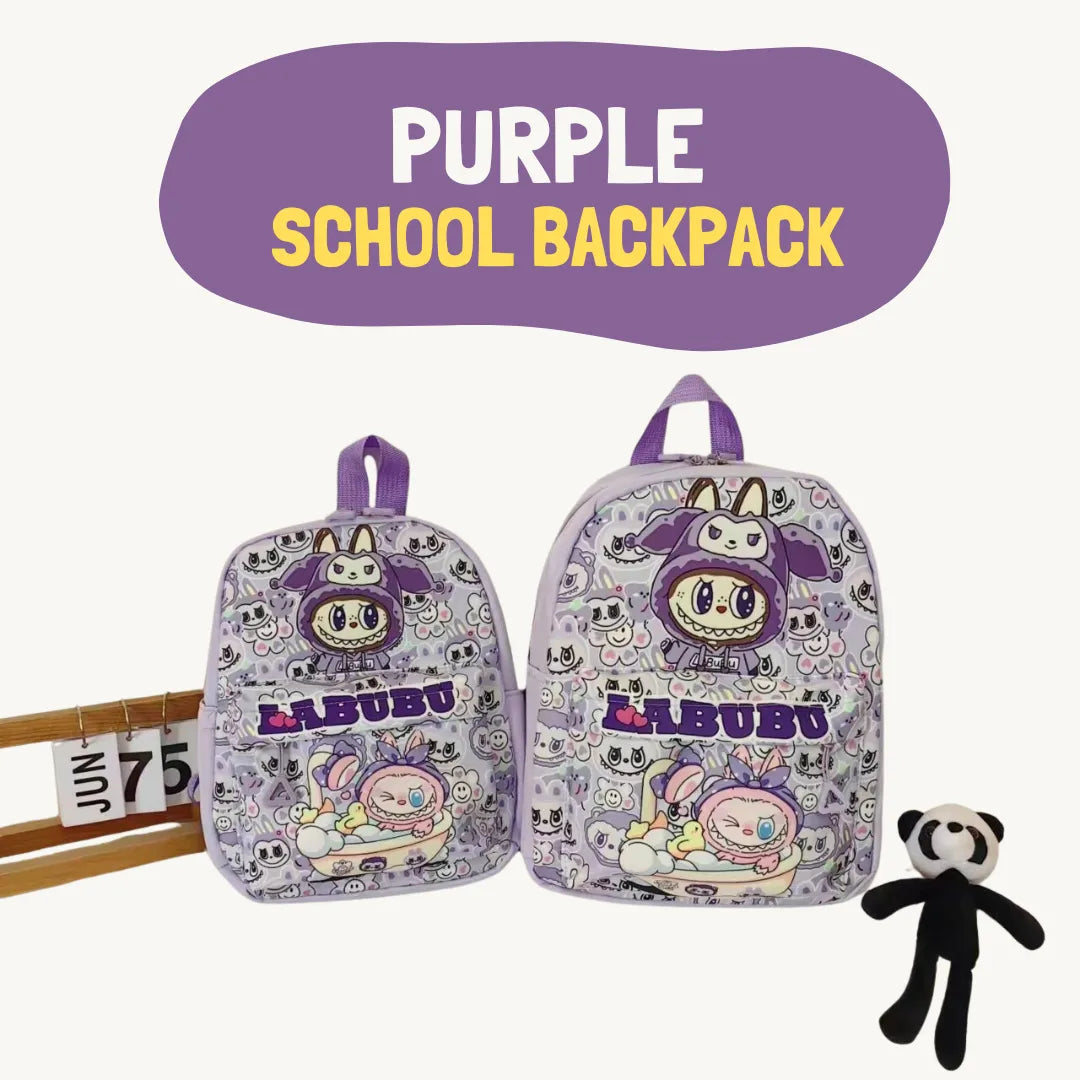 Cute Cartoon School Backpack – 2 Sizes, 6 Colors – Fig Palace