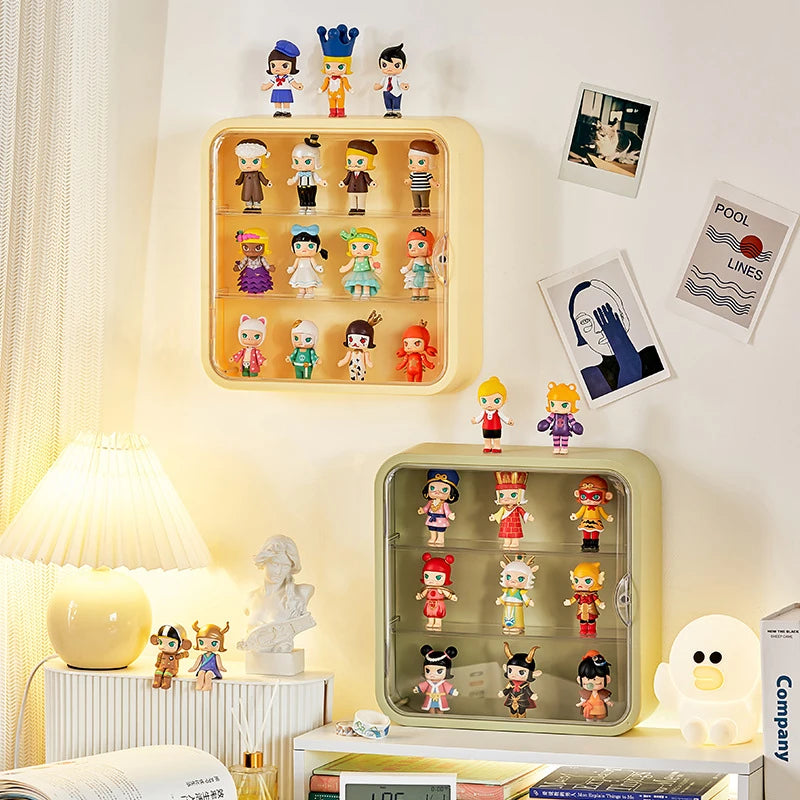 Rounded Wall Mount Figure Display Case | Warm Minimalism – Fig Palace